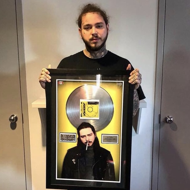 Post Malone surprised with Double Platinum plaque for sophomore LP ...